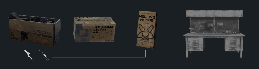 DNA ключ-карты и Верстак (Workbench) — DayZ сервер Карусель PVE